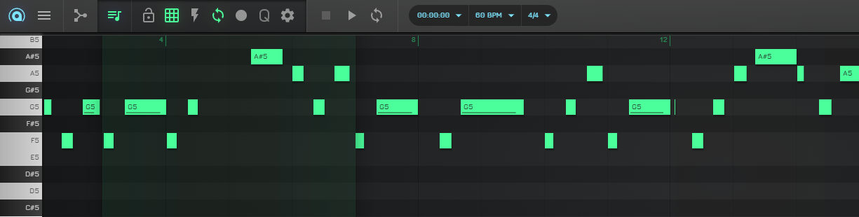 A Glimpse On The Piano Roll – AudioNodes